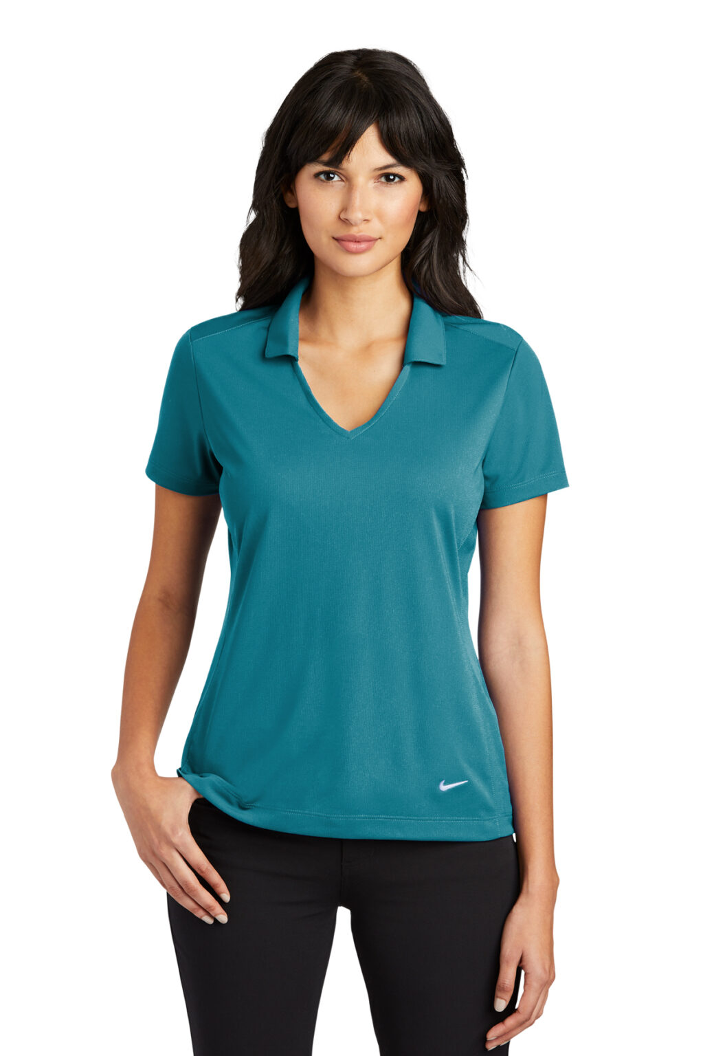 Nike Ladies Dri-FIT Vertical Mesh Polo - EMB3