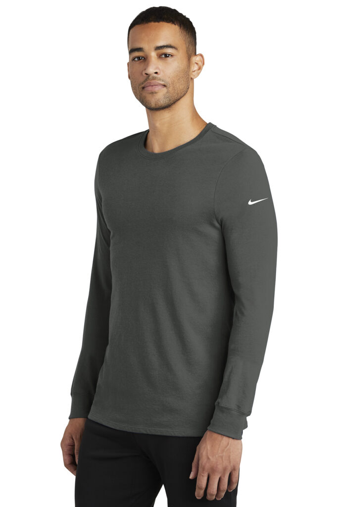 Nike Dri-FIT Cotton/Poly Long Sleeve Tee - EMB3